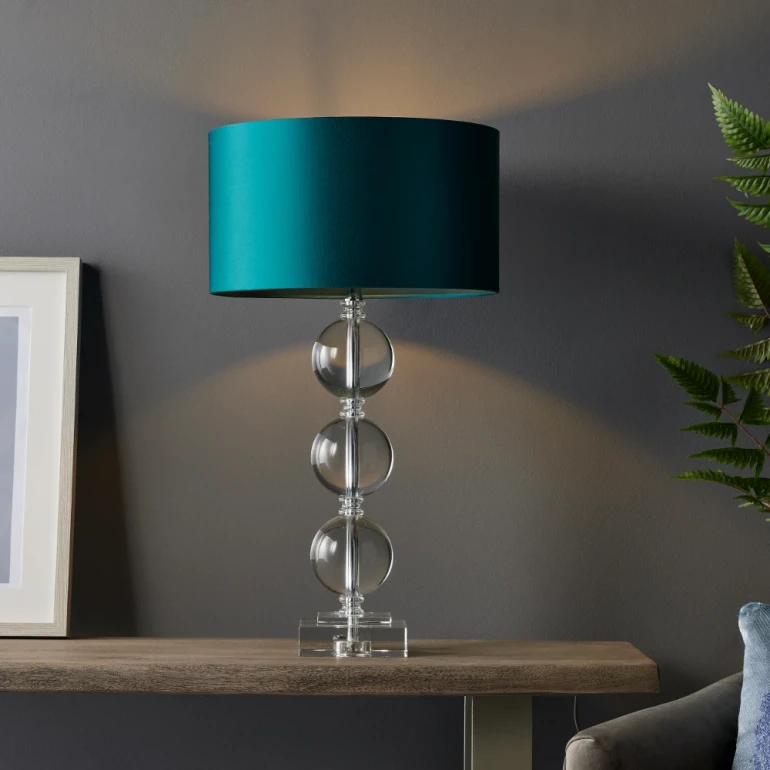 9013-3627 Table Lamp Base Only | 1 Light Base Only Table In Clear ...